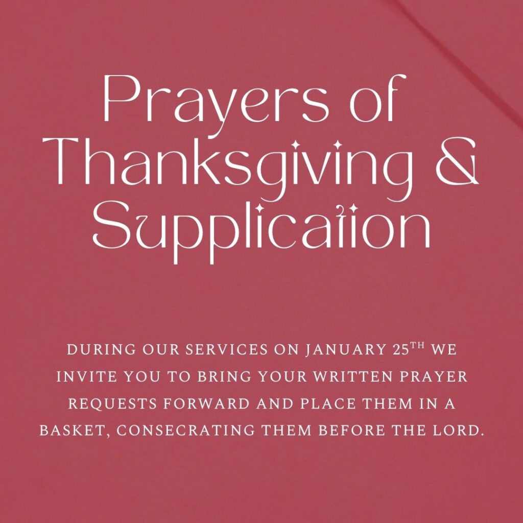 Prayers of Thanksgiving and Supplication | Alexandria Presbyterian Church