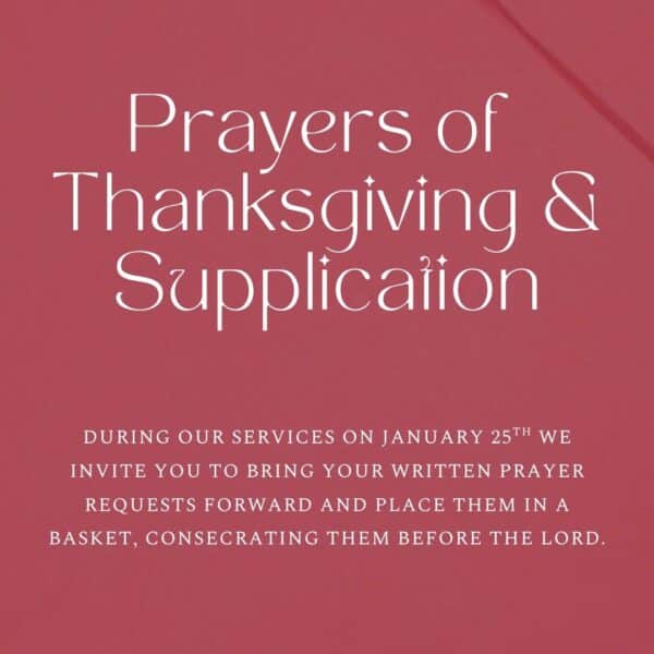 Prayers of Thanksgiving and Supplication | Alexandria Presbyterian Church