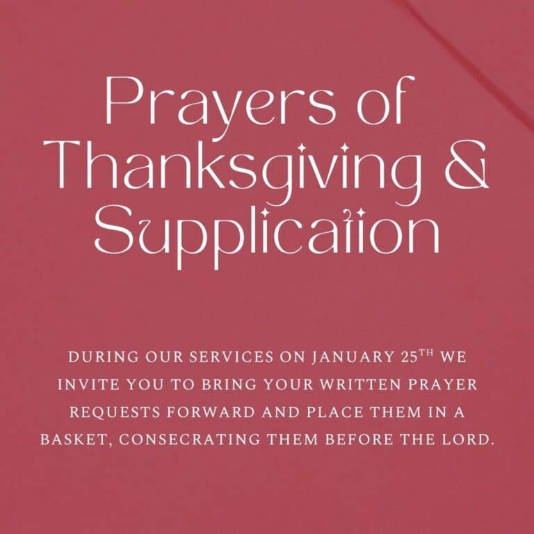 Prayers of Thanksgiving and Supplication | Alexandria Presbyterian Church